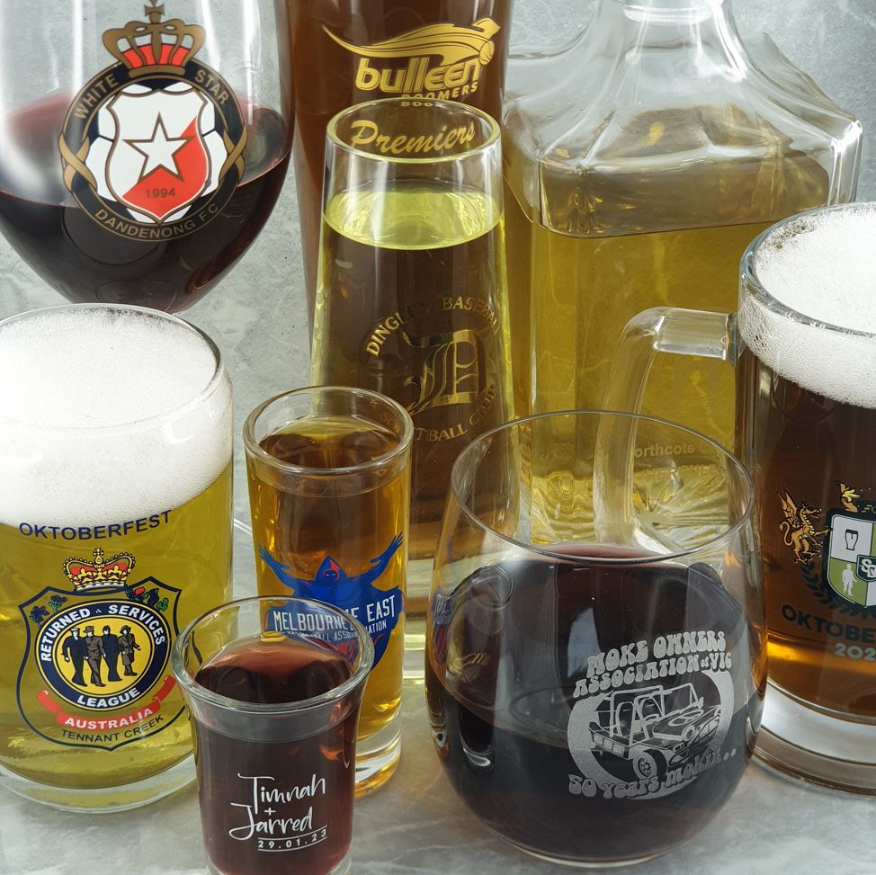 Plastic Beer Glasses - Personalised Glasses
